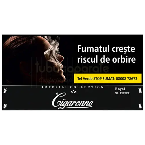 Tigari Cigaronne Royal XL Filter Black | TuburiAparate.ro